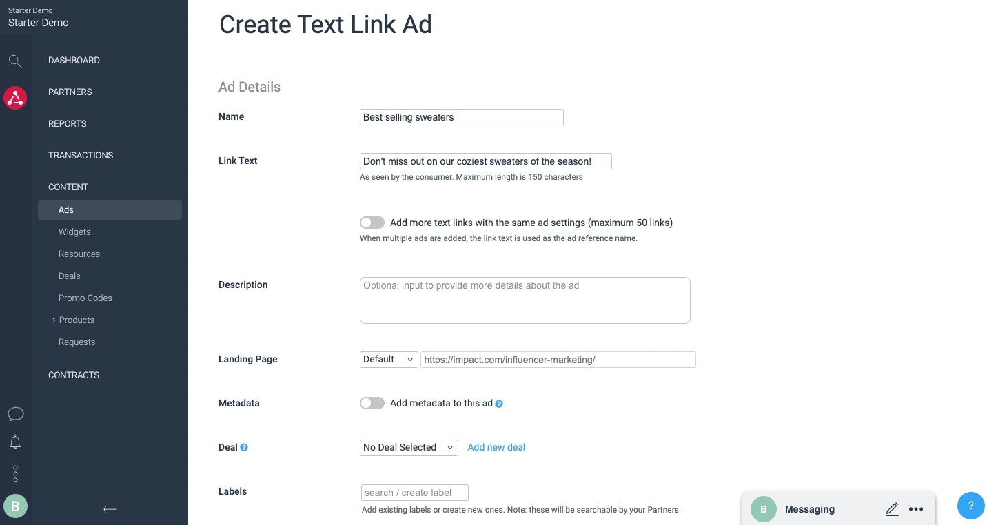 Create eye-catching ads for partners to promote your business - impact.com